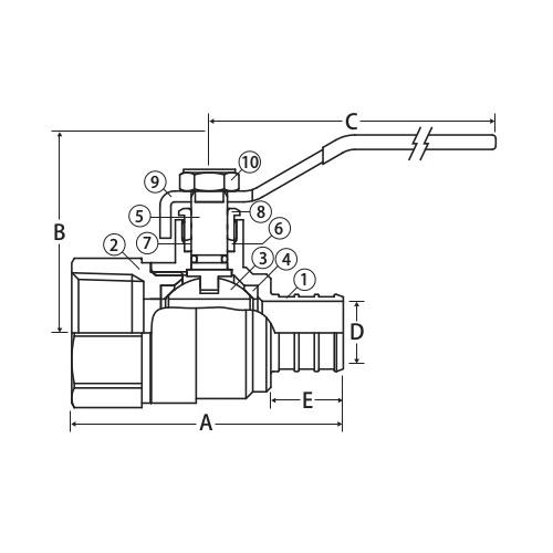 Jomar 103-554PG - T-412G FIP Lead Free Brass Ball Valve 3/4": Heavy Duty Depot